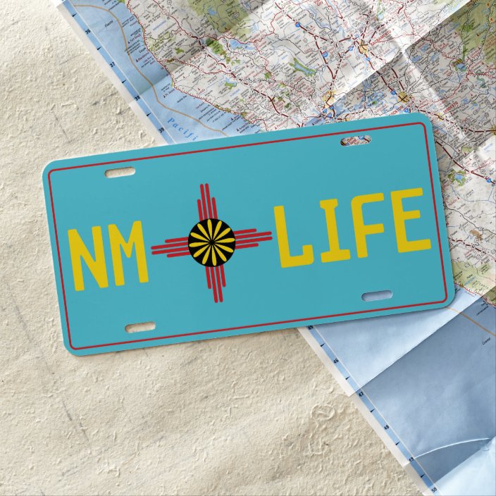 NM Life Front License Plate Turquoise | Zazzle.com