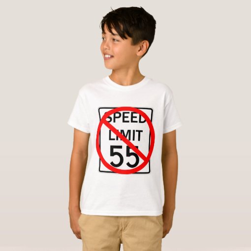No 55 mph Speed Limit Sign T-Shirt | Zazzle
