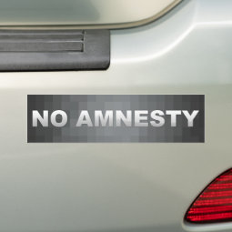 No Amnesty Bumper Sticker | Zazzle