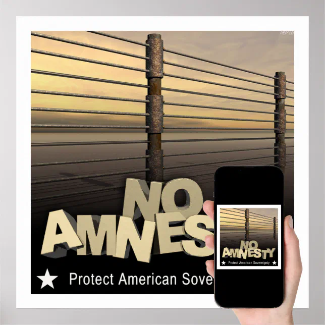 No Amnesty Poster | Zazzle
