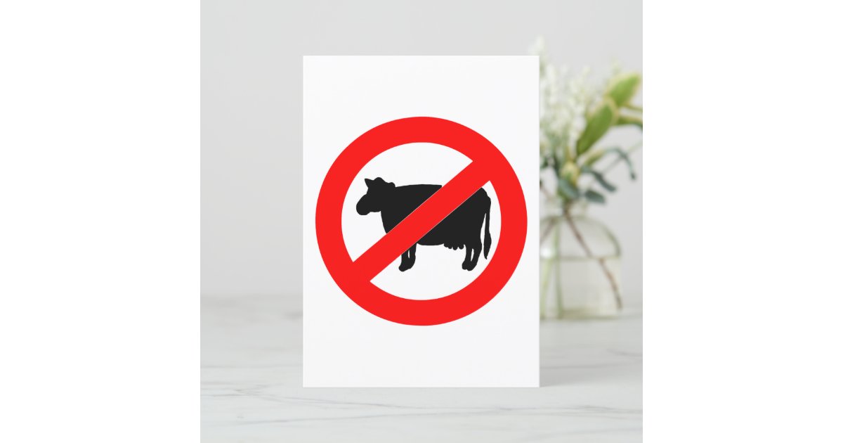 No Beef Sign Invitation | Zazzle