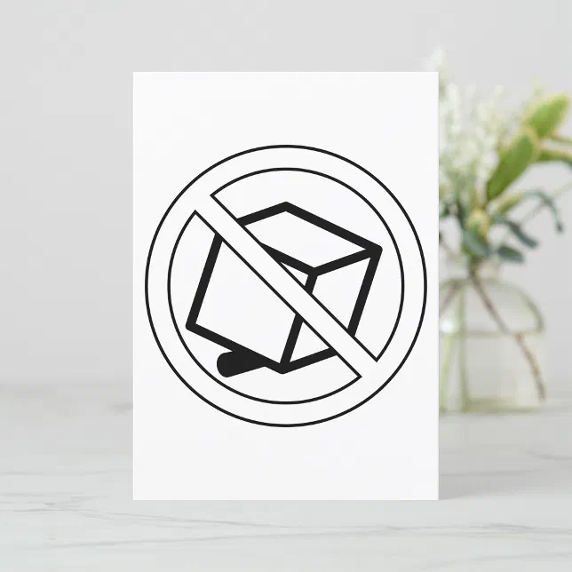 No Boxes Symbol Invitations | Zazzle