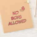 No Boys Allowed Custom Text Sticker | Zazzle
