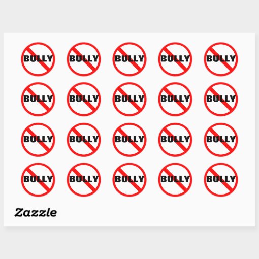 No Bully Stickers | Zazzle