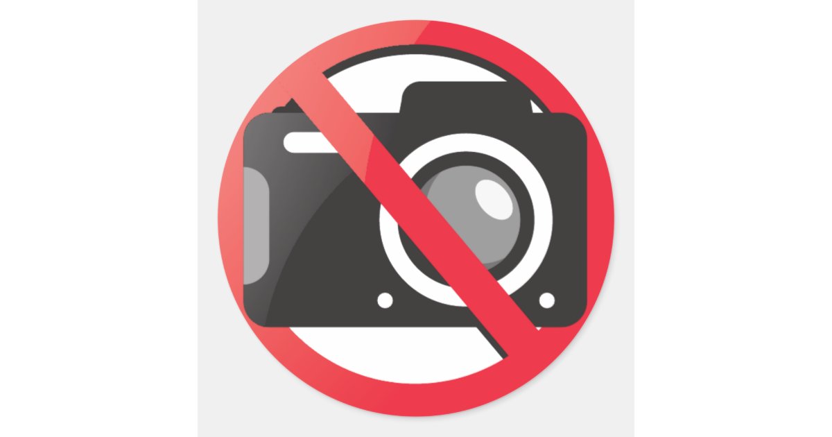 No camera allowed classic round sticker | Zazzle