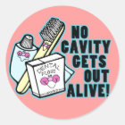 No Cavities Dental Check-Up Classic Round Sticker | Zazzle.com