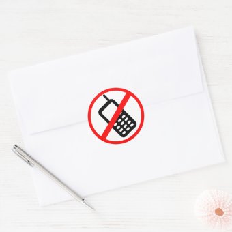 No Cell Phone Sticker | Zazzle