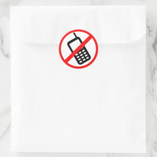 No Cell Phone Sticker | Zazzle