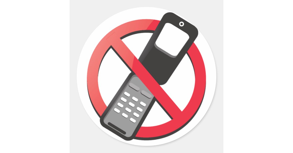 No cell phones allowed classic round sticker | Zazzle