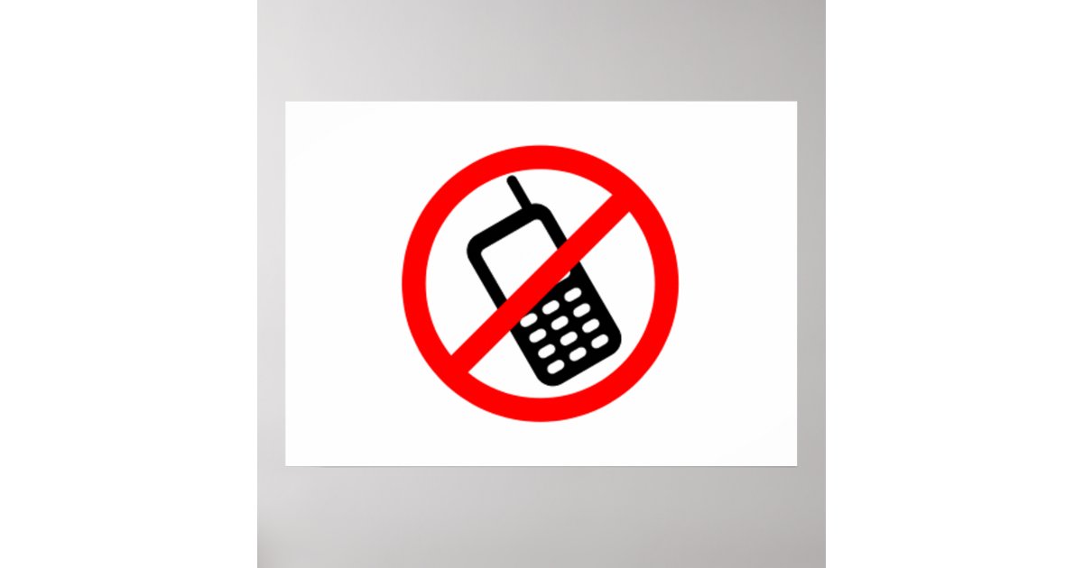 No Cell Phones Poster | Zazzle