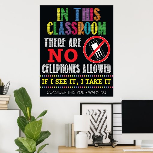 No Cellphones Classroom Sign | Zazzle