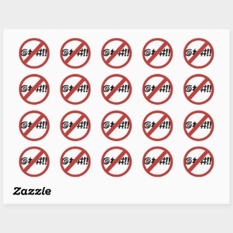 No Cursing Allowed, Sign, Virginia, US Classic Round Sticker | Zazzle