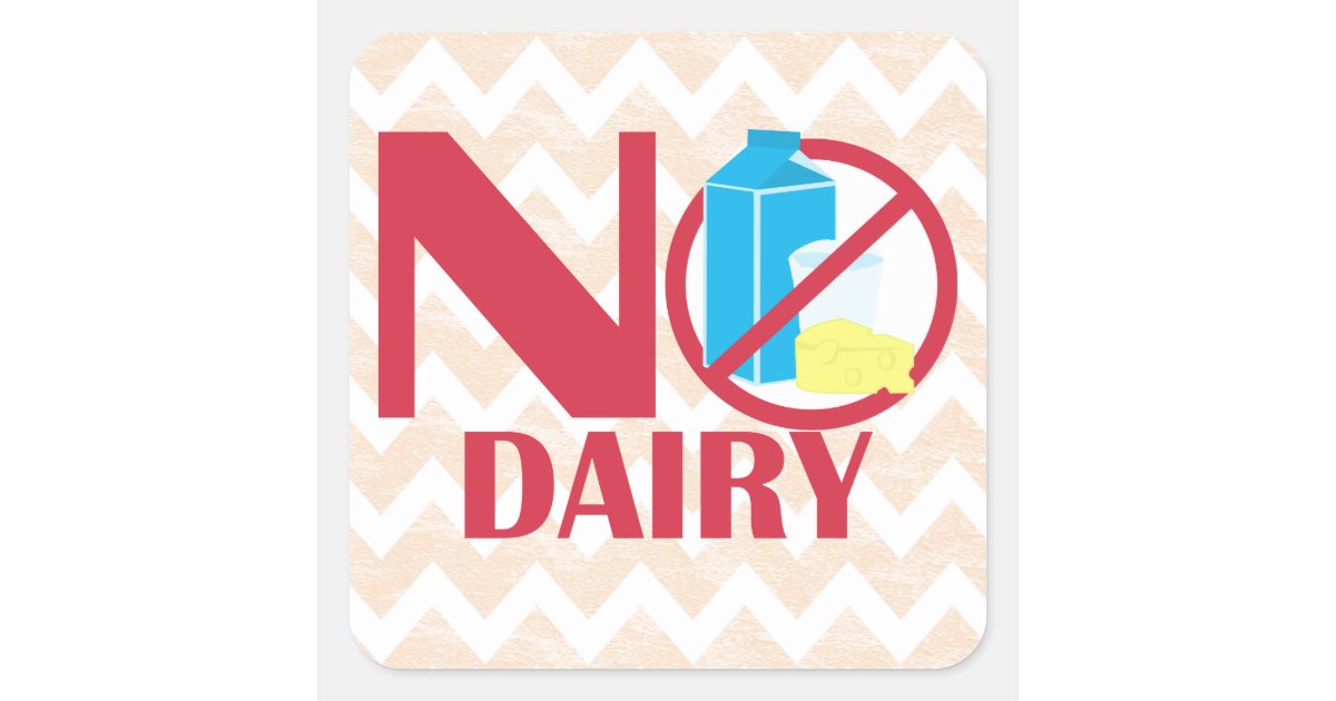 No Dairy Food Allergy Alert or Food Label | Zazzle
