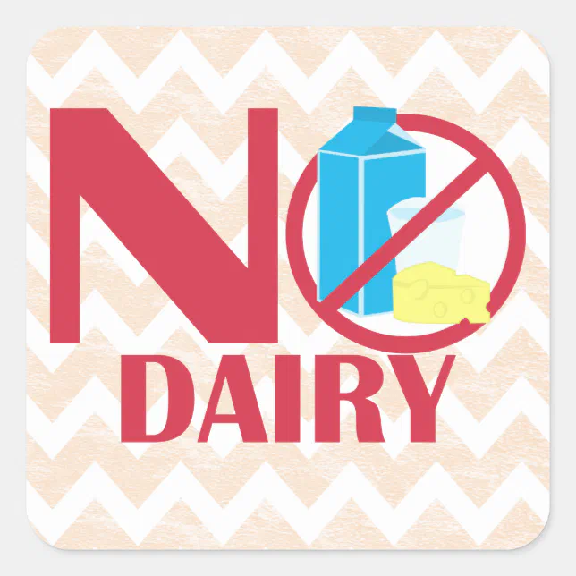 No Dairy Food Allergy Alert or Food Label | Zazzle