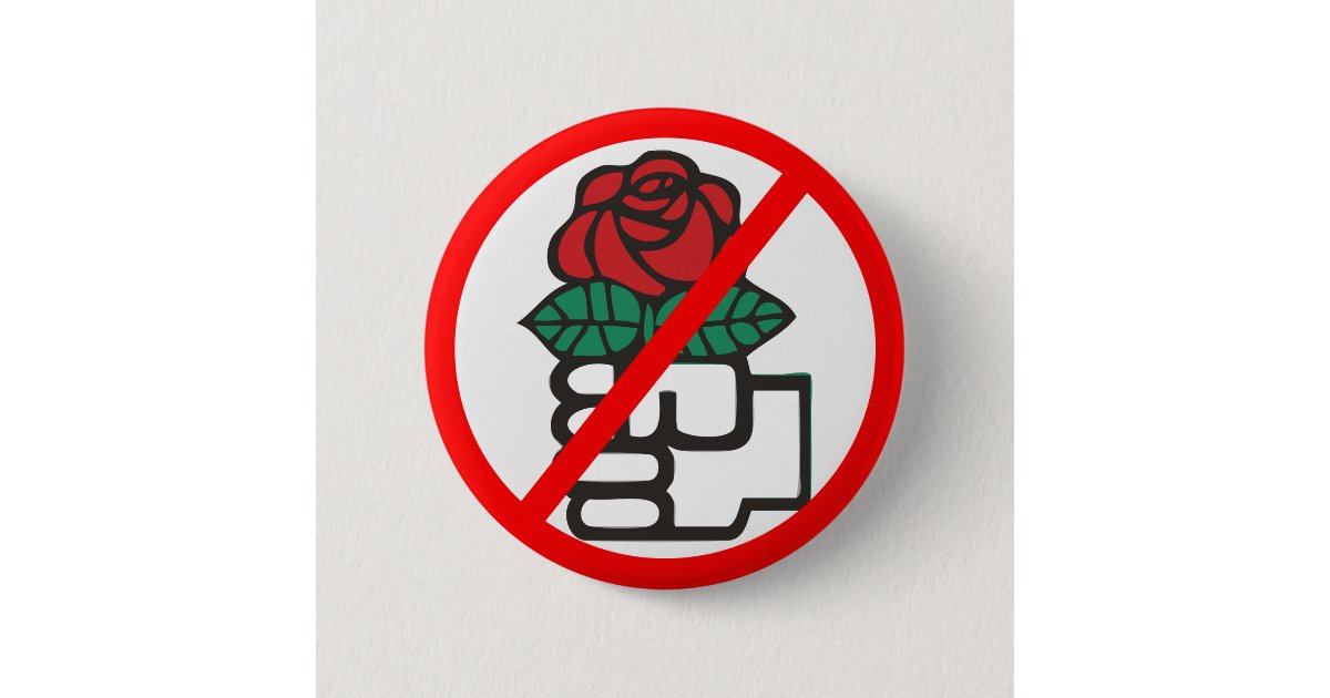 No Democratic Socialism Button | Zazzle