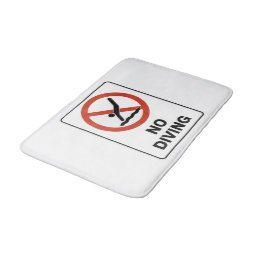 No diving bath mat | Zazzle