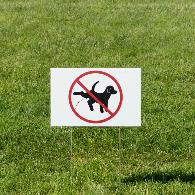 No Dog Peeing Yard Sign | Zazzle