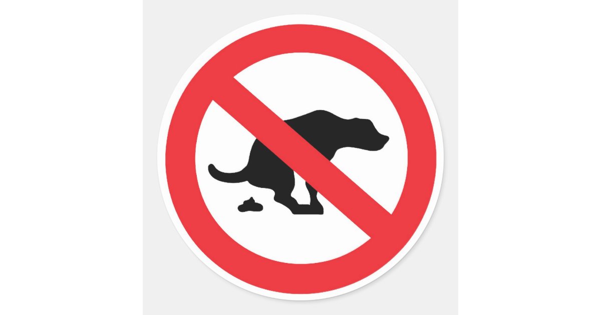 'no dog poop' stickers | Zazzle
