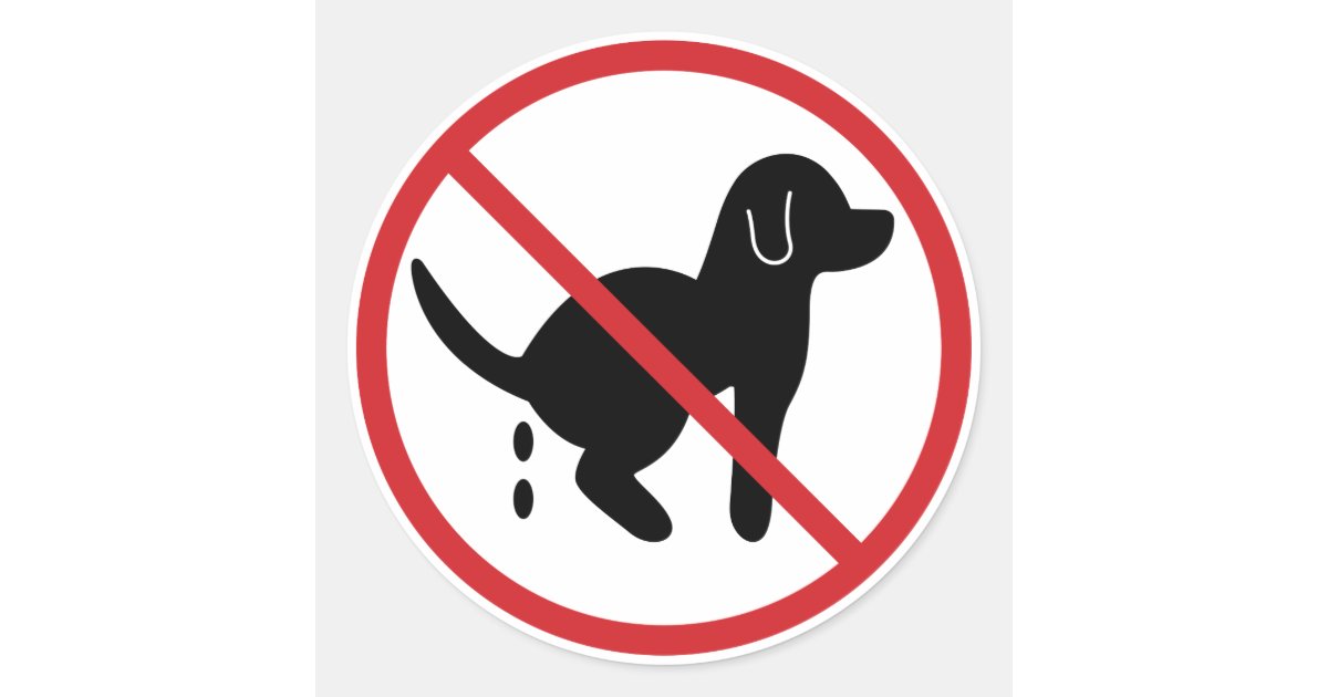 No Dog Waste Classic Round Sticker | Zazzle