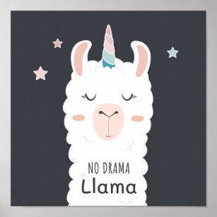 Save The Drama For Your Llama Poster
