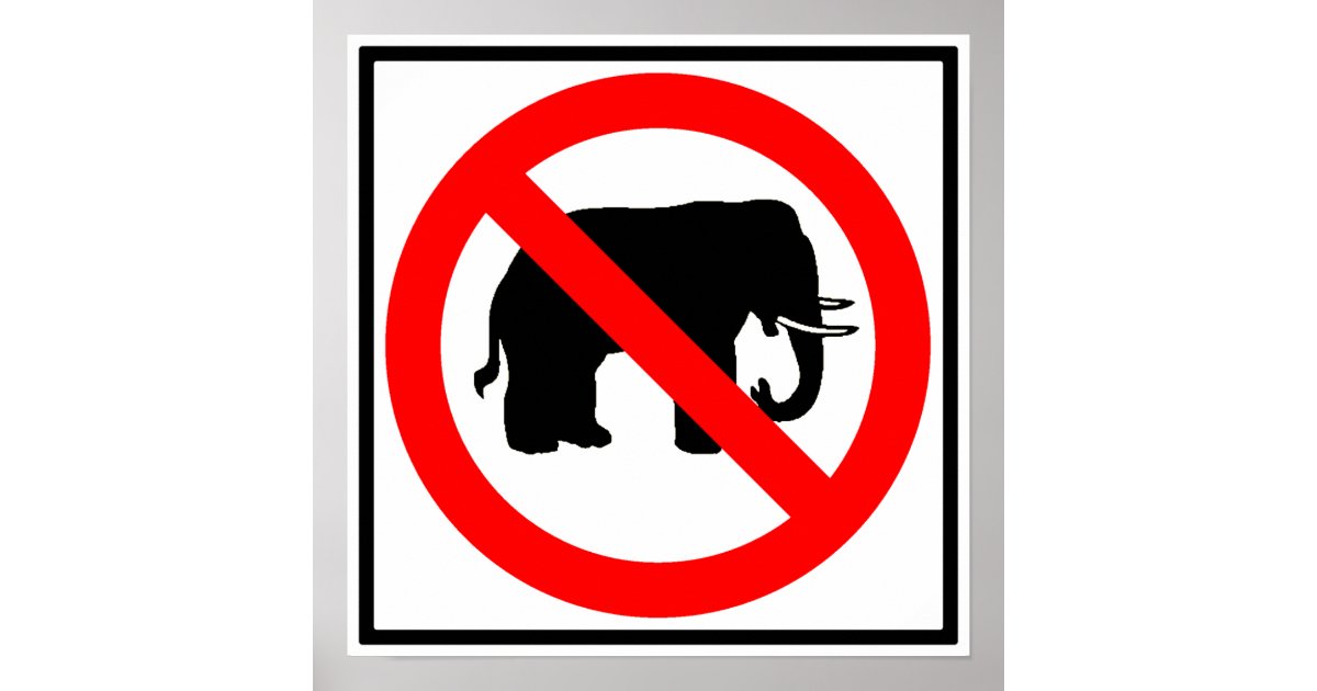No Elephants Highway SIgn | Zazzle