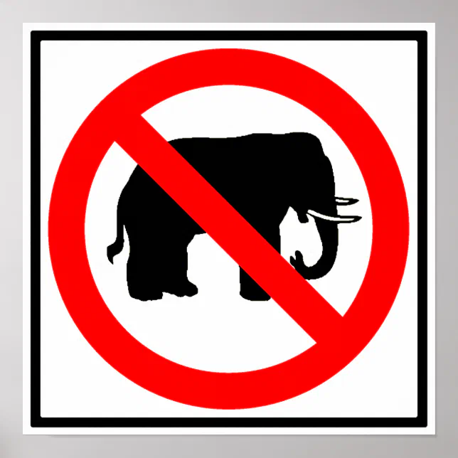 No Elephants Highway SIgn | Zazzle