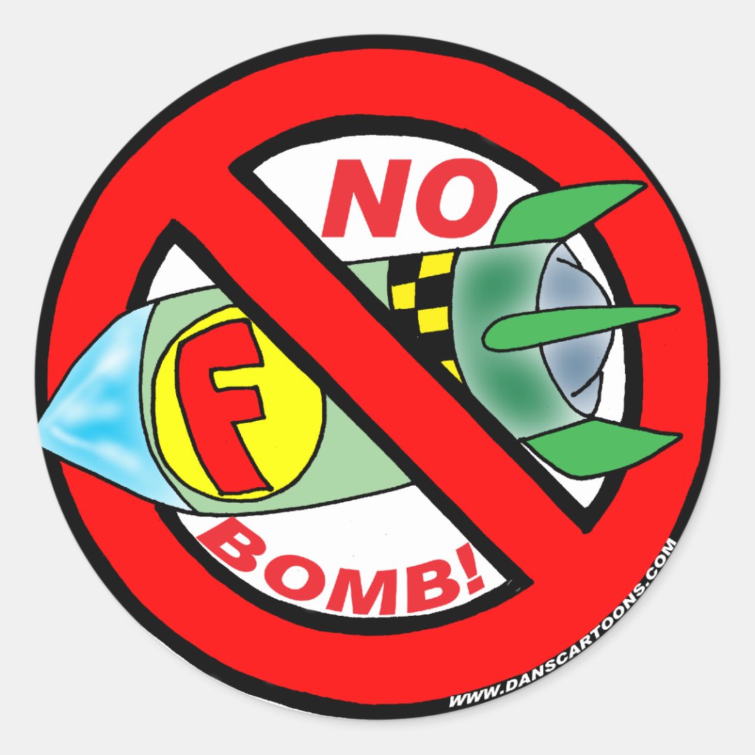 NO F-BOMB STICKERS | Zazzle