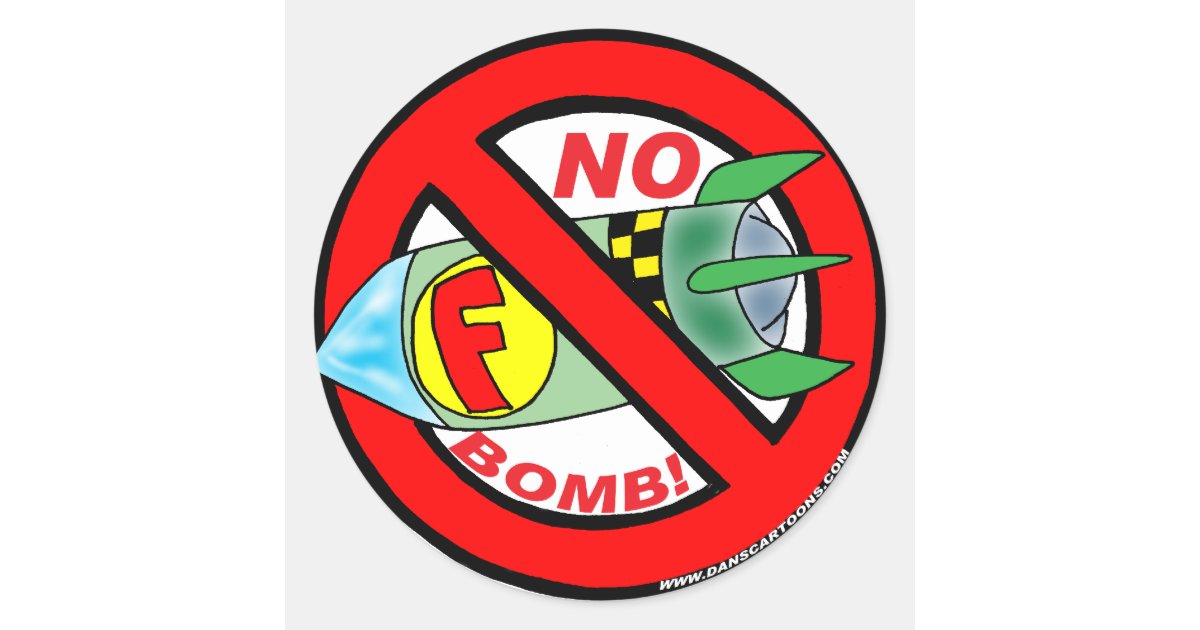 NO F-BOMB STICKERS | Zazzle