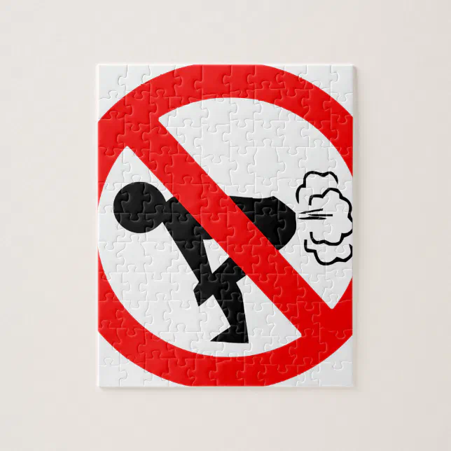 No Fart Zone Jigsaw Puzzle | Zazzle