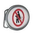NO Farting ⚠ Funny Thai Toilet Sign ⚠ Belt Buckle | Zazzle