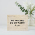 No Fascism on My Watch We the People Resist Postcard | Zazzle