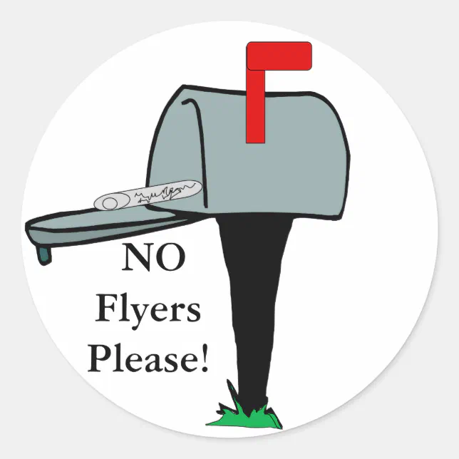 NO Flyers Please Sticker | Zazzle