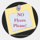 NO Flyers Please Sticker | Zazzle.com