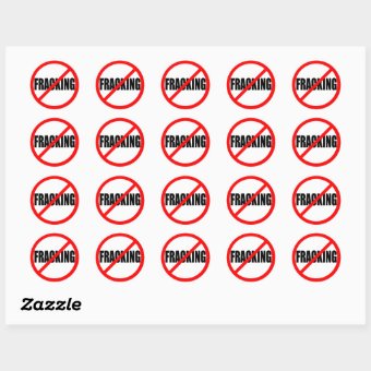 "NO FRACKING" CLASSIC ROUND STICKER | Zazzle