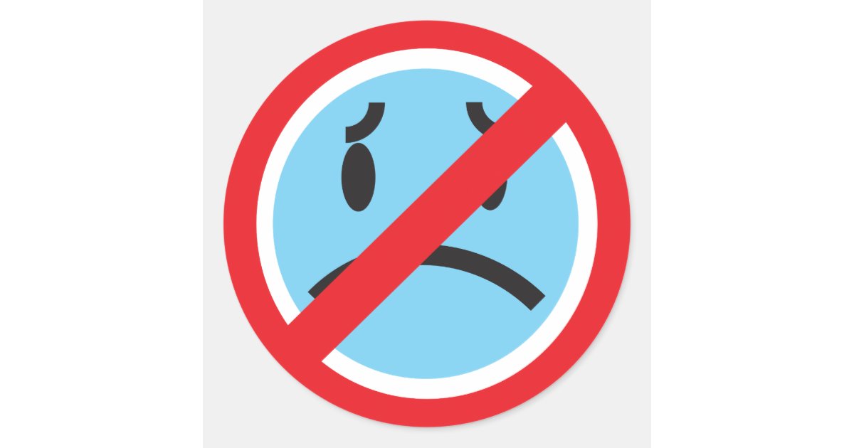 No Frowns Sticker | Zazzle