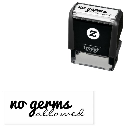 No Germs Allowed- hand stamper Self-inking Stamp | Zazzle
