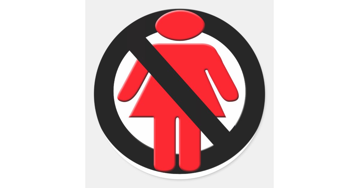 No Girls Allowed Classic Round Sticker | Zazzle