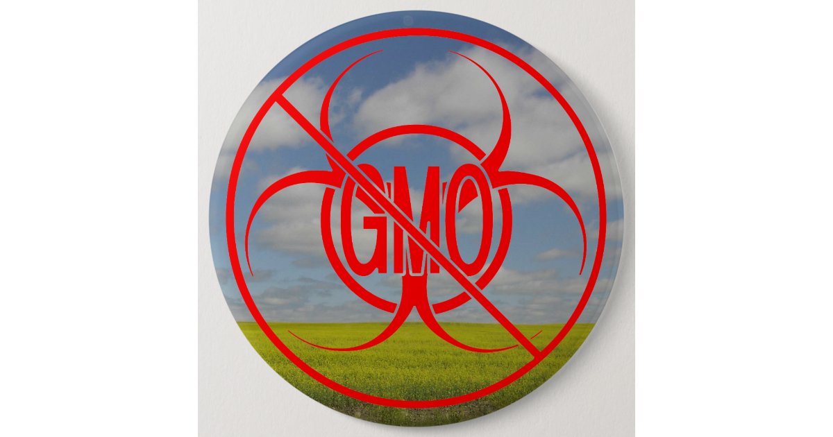 No GMO Buttons Biohazard Warning GMO Buttons Pins | Zazzle