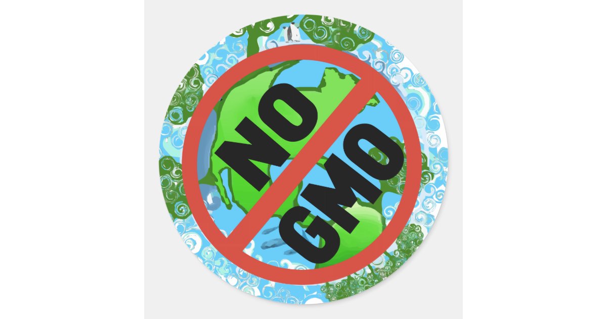 NO GMO CLASSIC ROUND STICKER | Zazzle