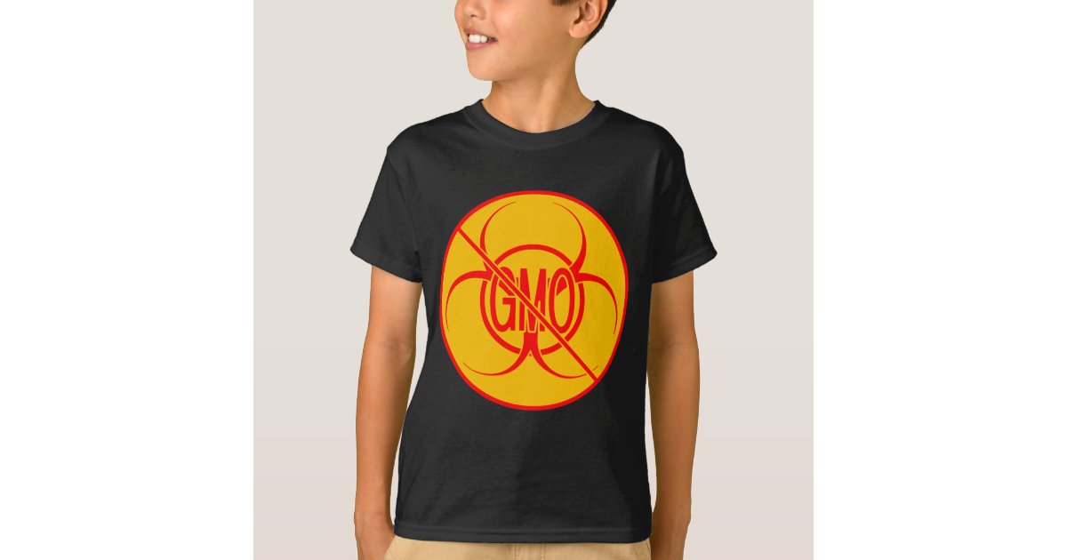 No GMO Shirts Bio Hazard GMO Personalized Organic | Zazzle