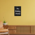 No Gossip Zone Black and White Poster | Zazzle