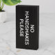 No Handshakes Receptionist Sales Front Desk Wooden Box Sign | Zazzle
