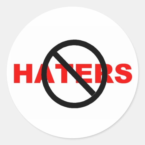 Hater Stickers | Zazzle