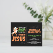 NO HOCUS POCUS Christian Halloween Invitation Postcard | Zazzle
