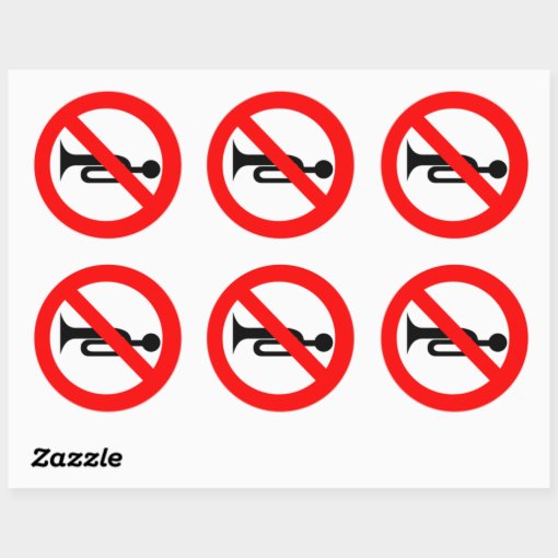 No Honking Sign Classic Round Sticker | Zazzle