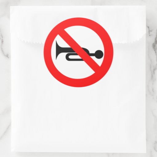 No Honking Sign Classic Round Sticker | Zazzle