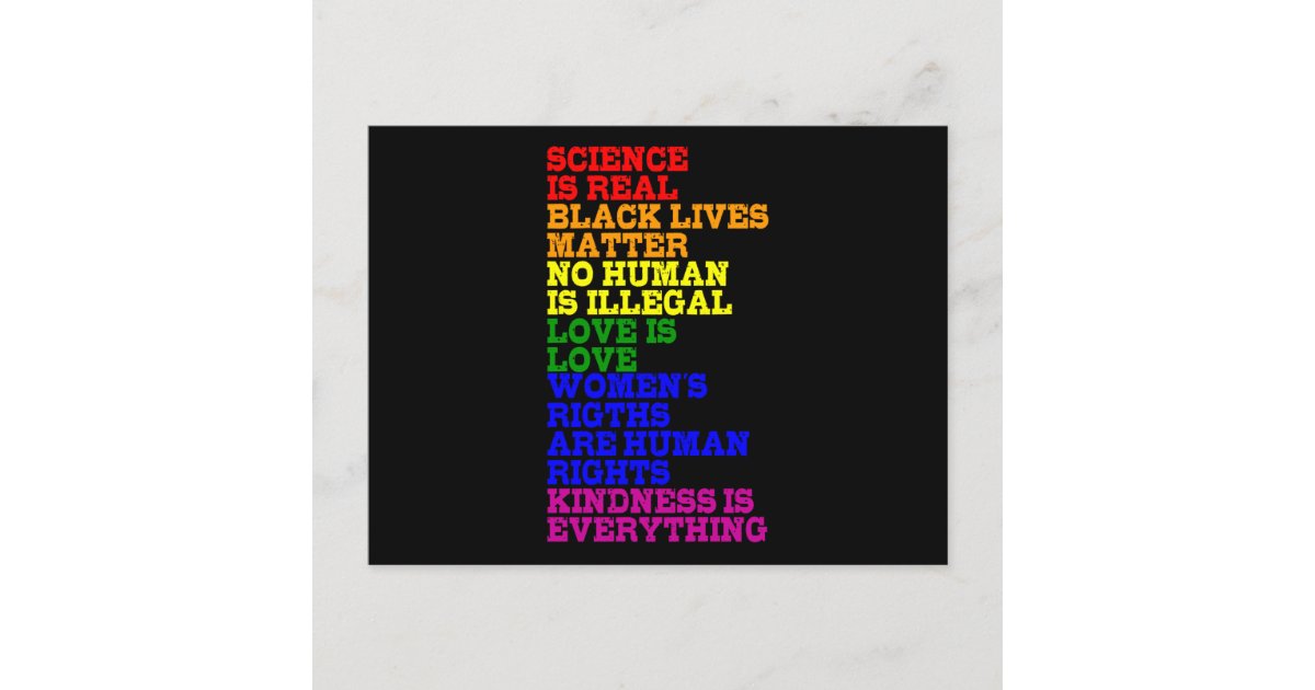 No Human Is Illegal Lgbt Pride Month Lgbtq Rainbow Postcard Zazzle