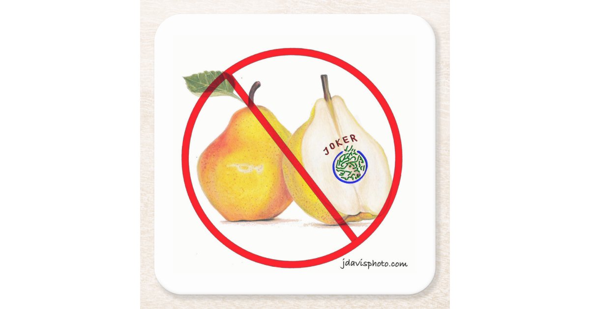 No Jokers with Pears Coasters | Zazzle