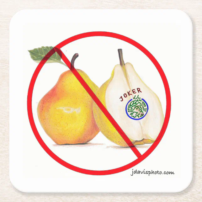 No Jokers with Pears Coasters | Zazzle