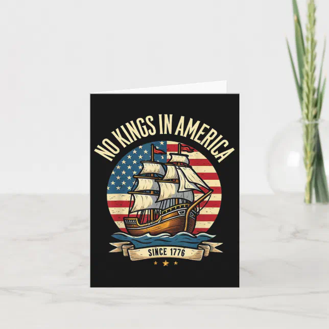 No Kings In America Distress Usa Flag Liberty Sail Card | Zazzle